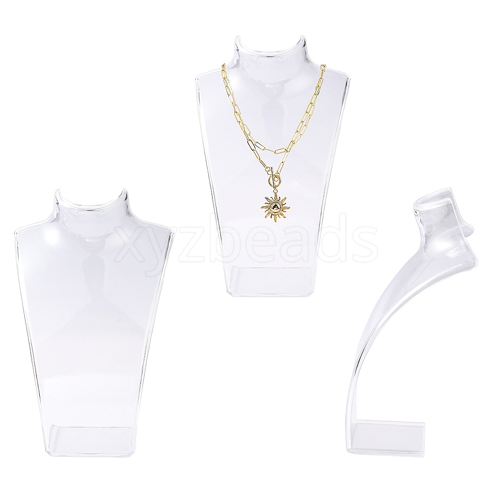 Wholesale Organic Glass Necklace Standing Bust Displays - xyzbeads.com