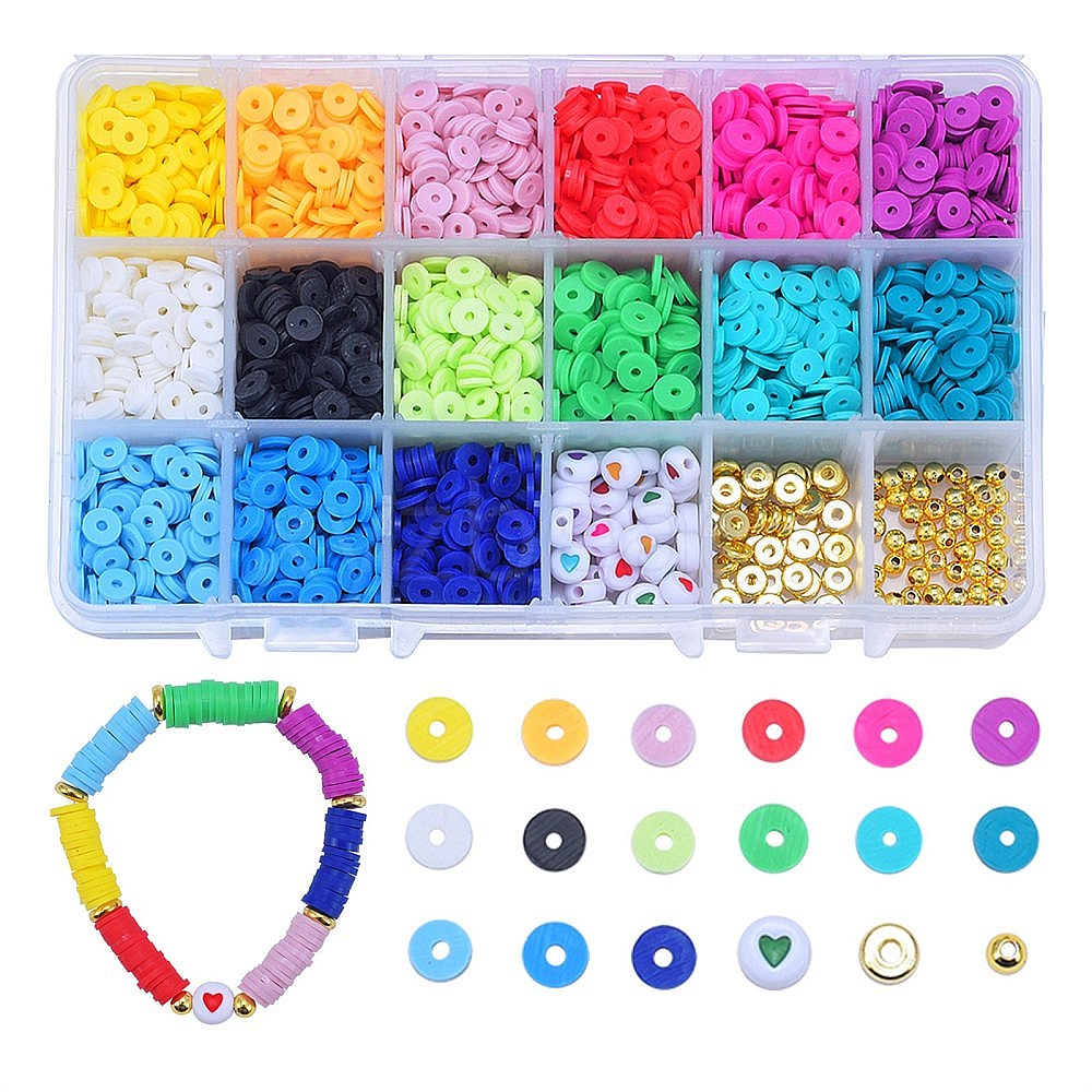 Wholesale Flat Round Handmade Polymer Clay Beads - xyzbeads.com